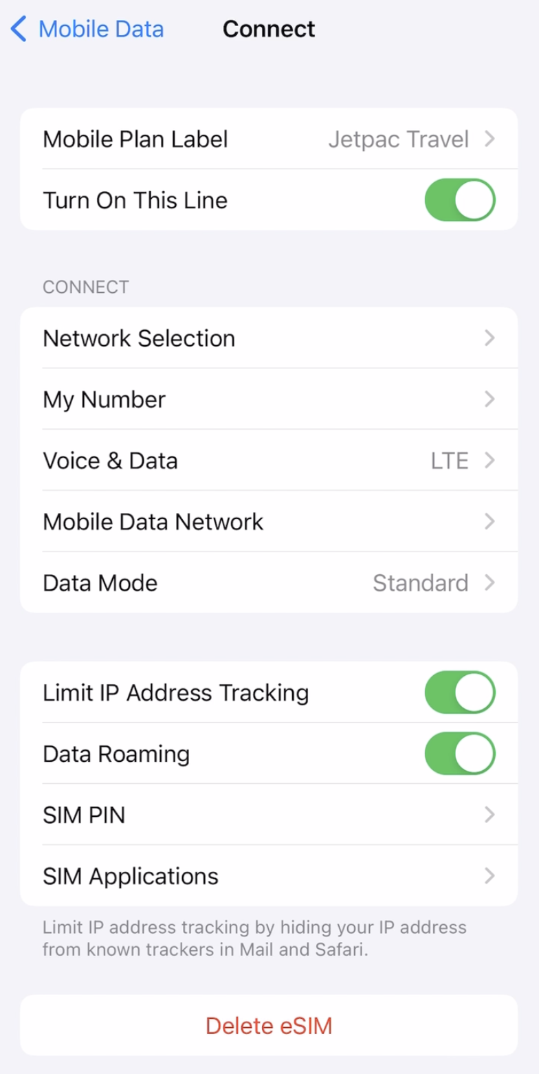 I'm not able to get mobile data with my Jetpac eSIM! What should I do ...